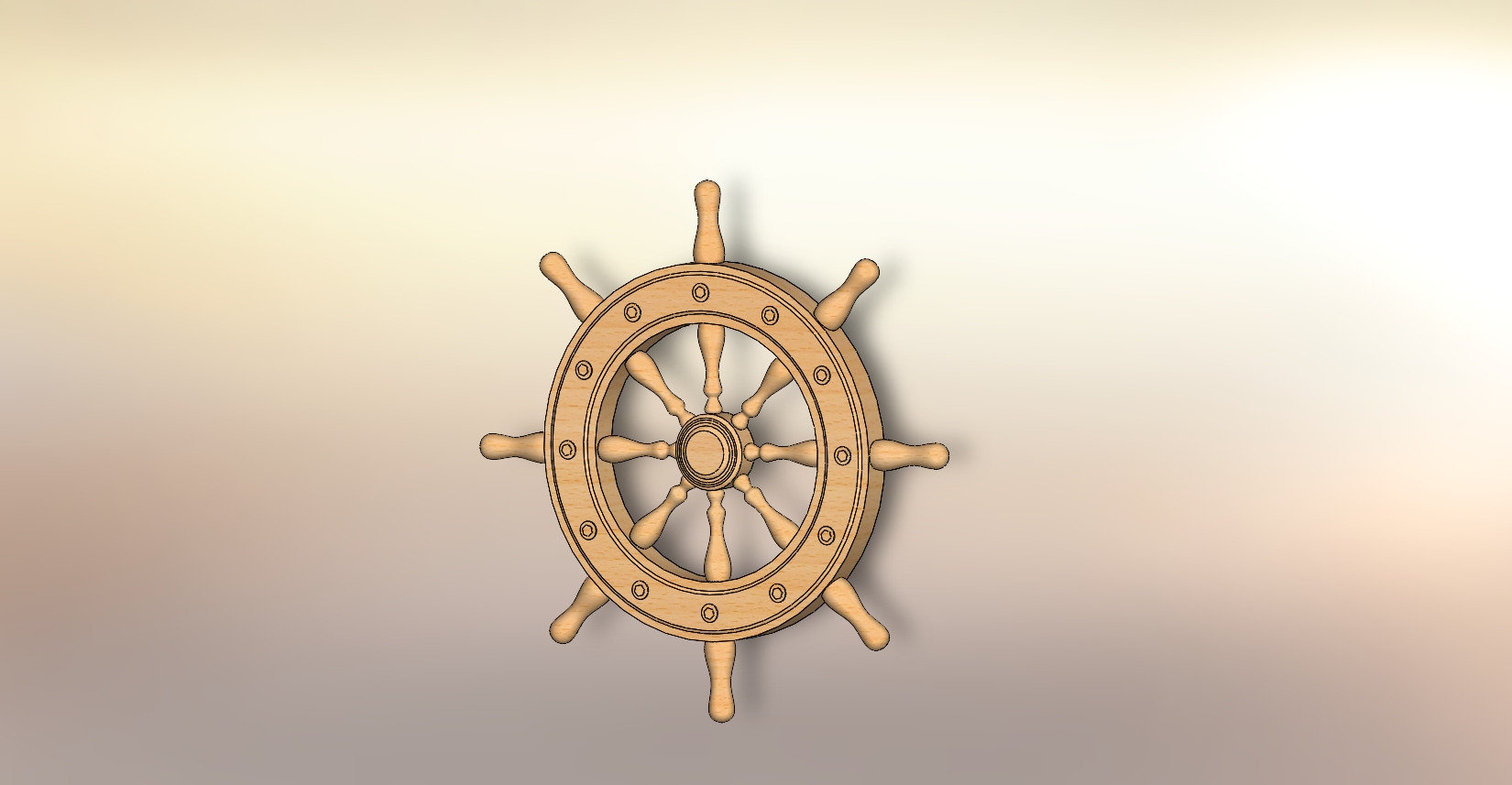 Ship's Rudder 3D Model (STL FILE) -helm - Wheel - for 3D Printing or ...