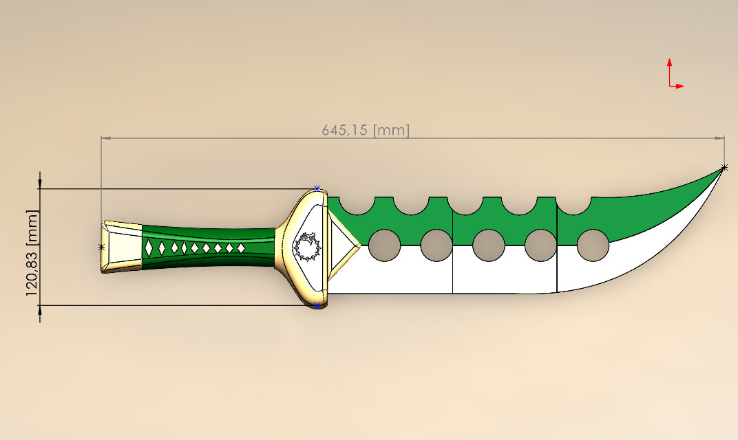 Seven Deadly Sins Meliodas 3D Model Spada Cosplay lostvayne Meliodas ...