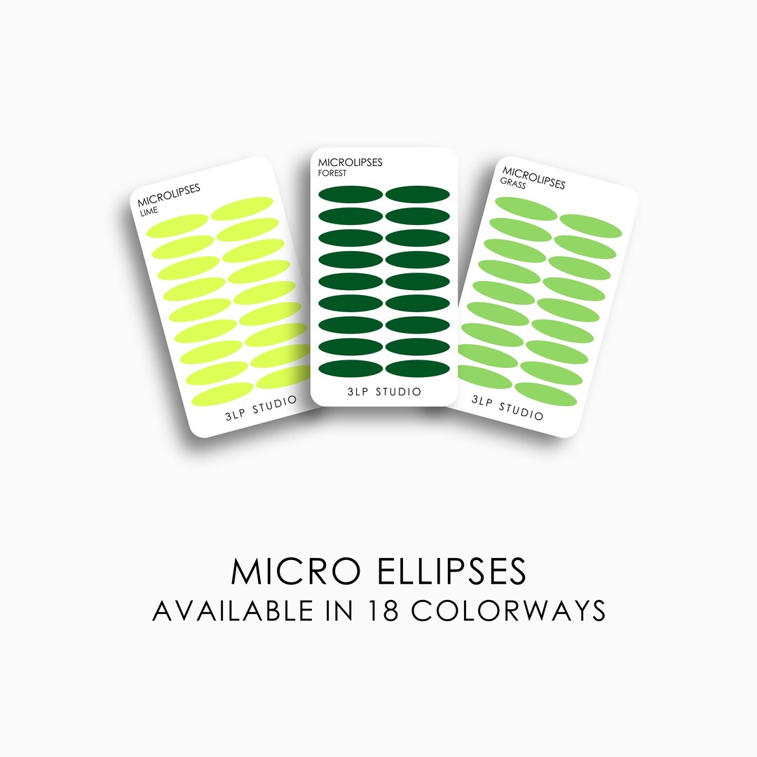 Micro Transparent Ellipses 4mm Tiny Clear Matte Colored Tape Minimal ...