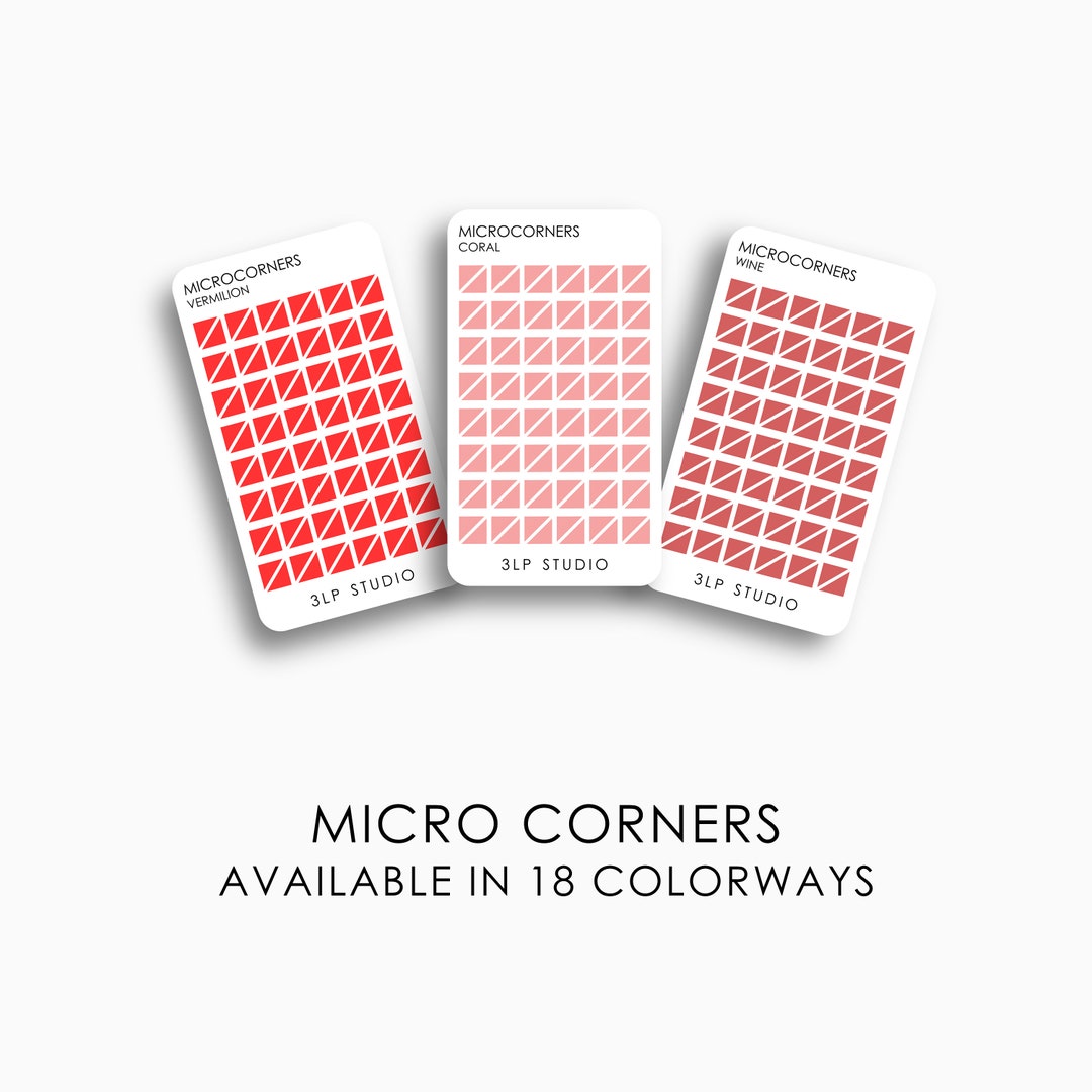Micro Corner Planner Stickers | Clear Matte Page Markers for Hobonichi ...