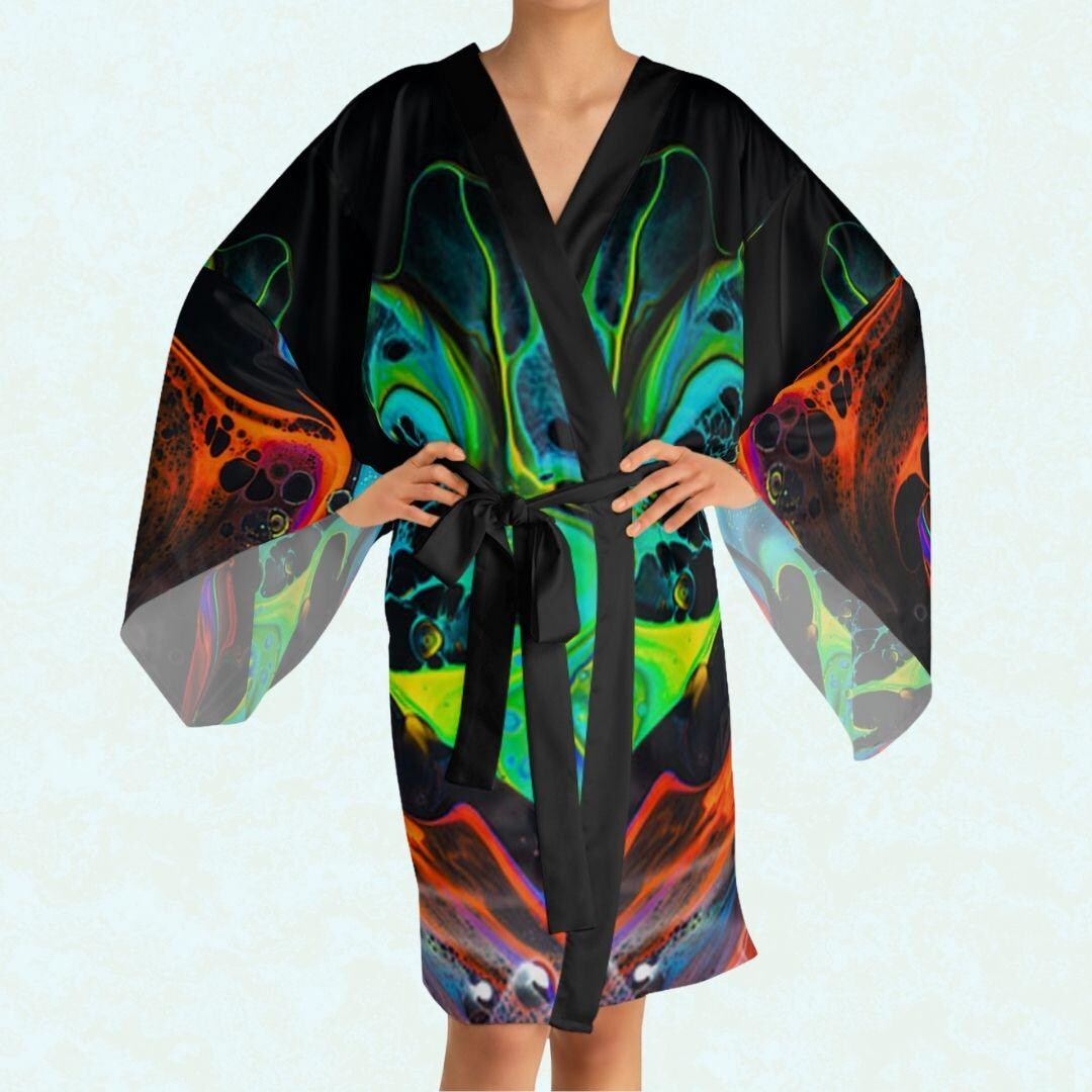 Colorful Kimono Robe, Cozy Loungewear, Festival Fashion, Unique Gift ...