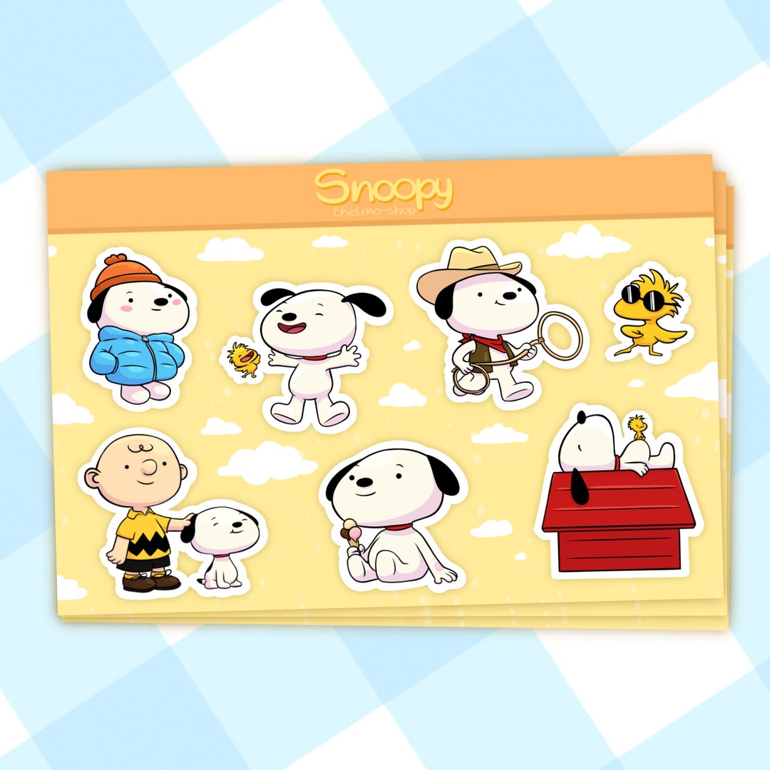 Snoopy - Sticker Sheet - Etsy