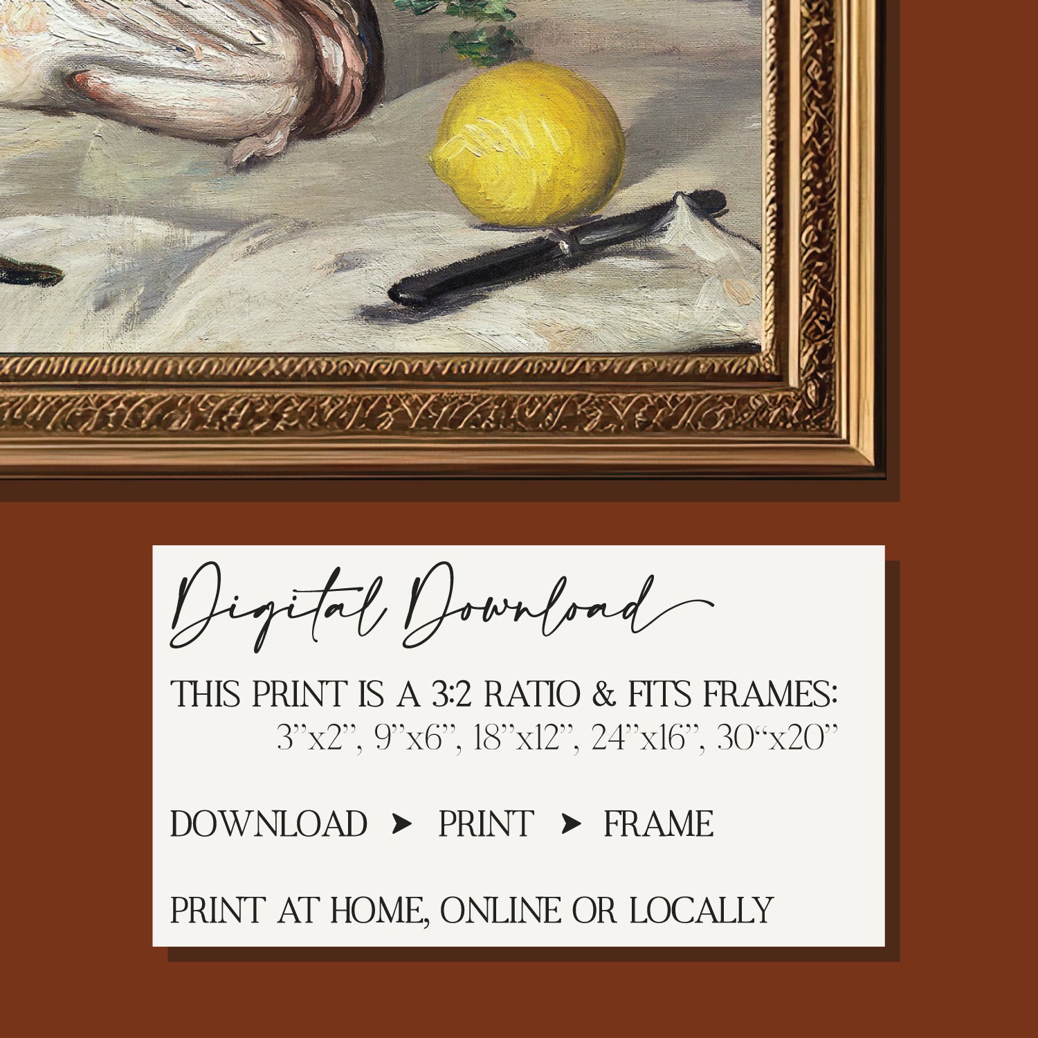 Fish still Life Digital Download Digital Print Printable Wall Art ...