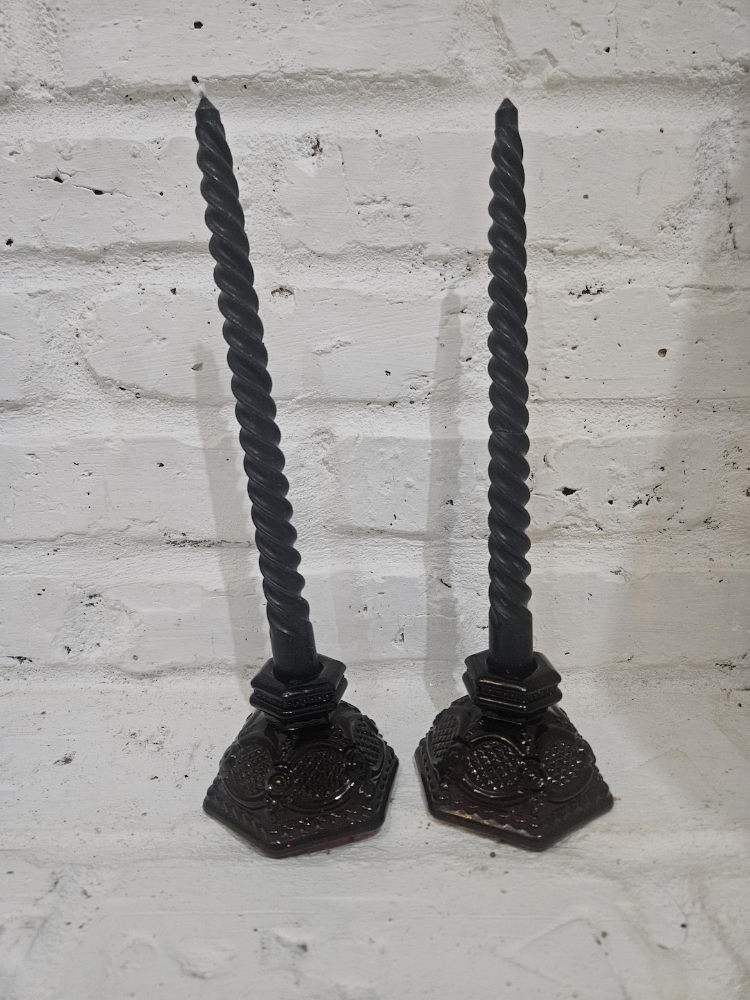 Avon Ruby Red Candlestick Holders - Etsy