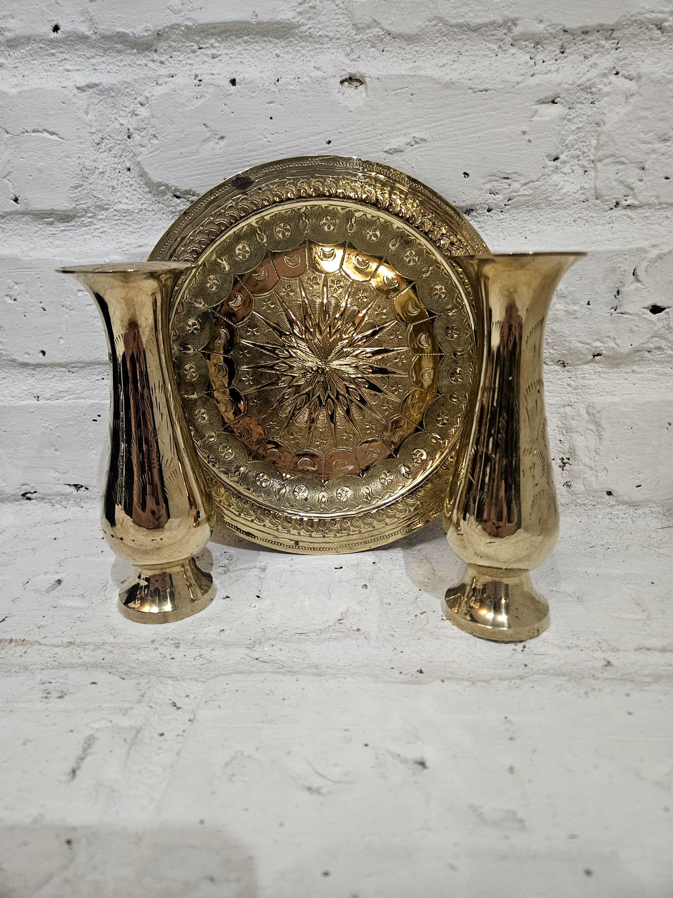 Vintage Brass Decor Set - Etsy