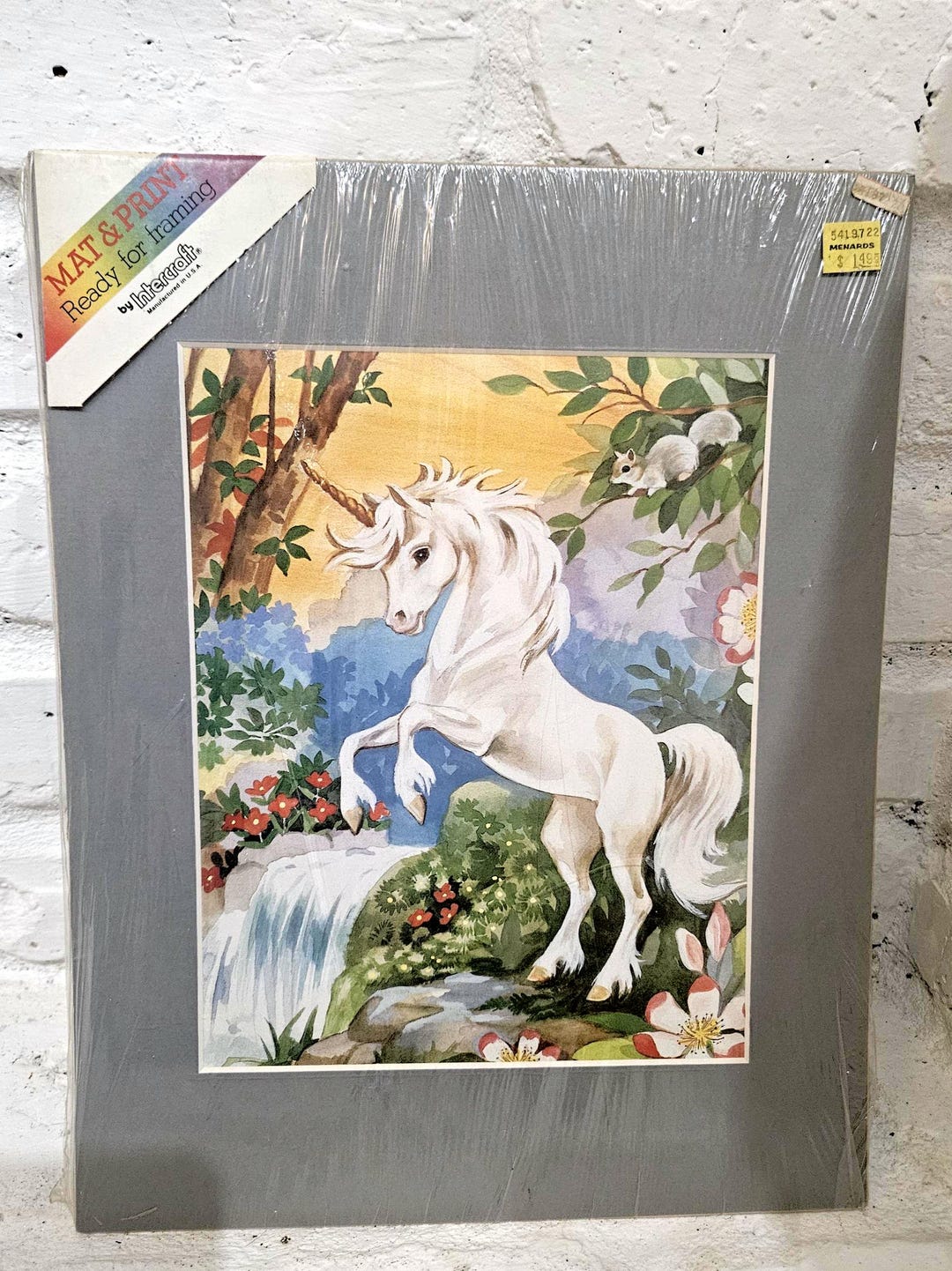 1985 Unopened Unicorn Matted Print - Etsy