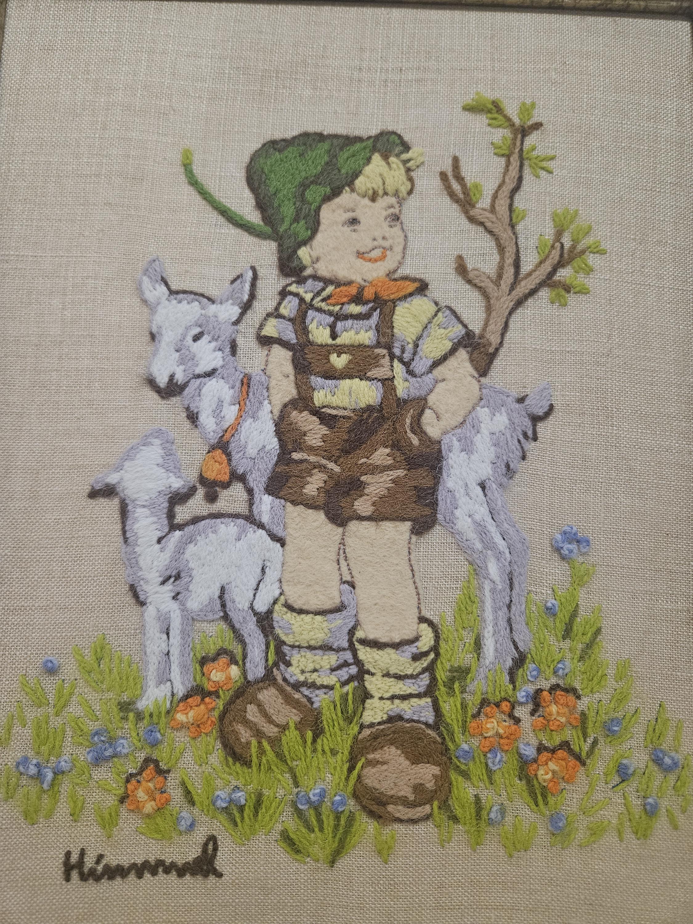 Hummel Vintage Crewel Embroidery Wall Hanging - Etsy