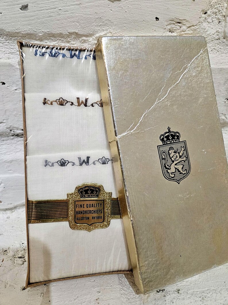 Vintage Monogrammed Handkerchiefs Unopened I'm Box. - Etsy