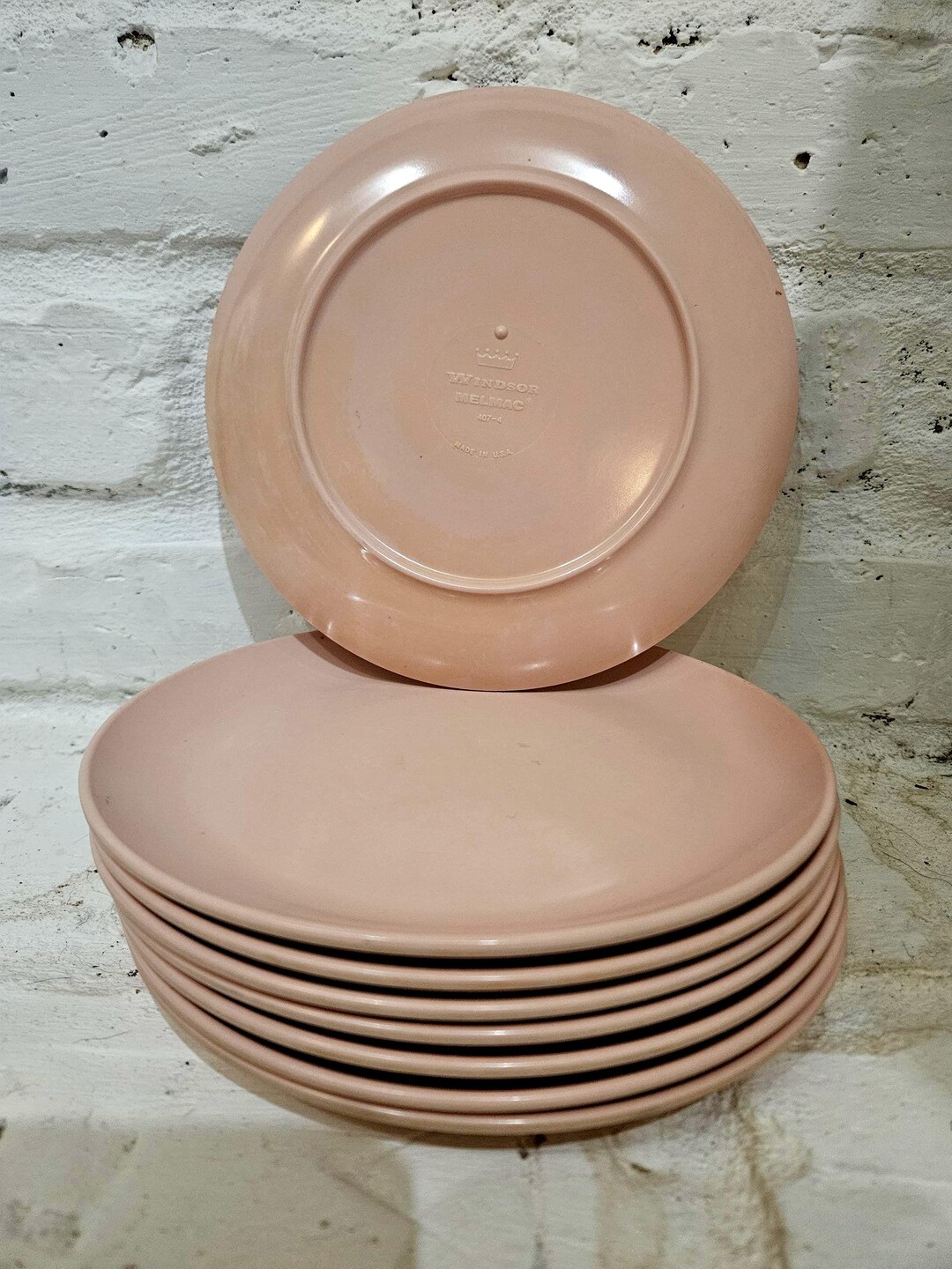Set of 8 Pink Windsor Melmac 7 Plates - Etsy