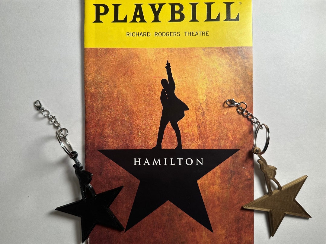 Hamilton Logo Keychain 3D Printed Gold or Black - Etsy
