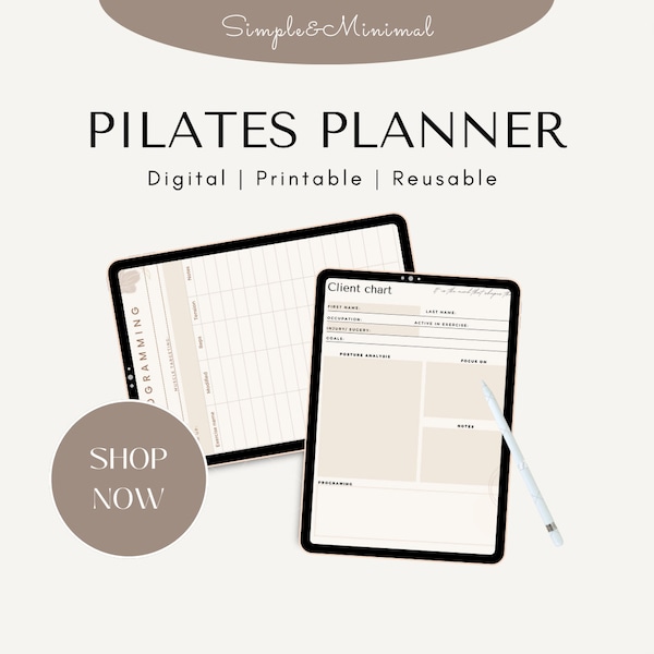 Pilates Plan Template - Etsy