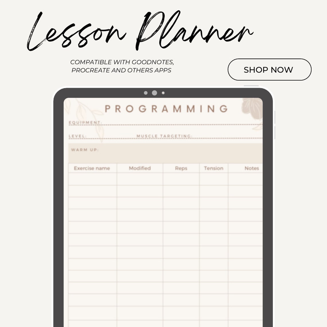 Pilates Class Plan and Client Tracking for Instructors | PLEASE NOTE ...