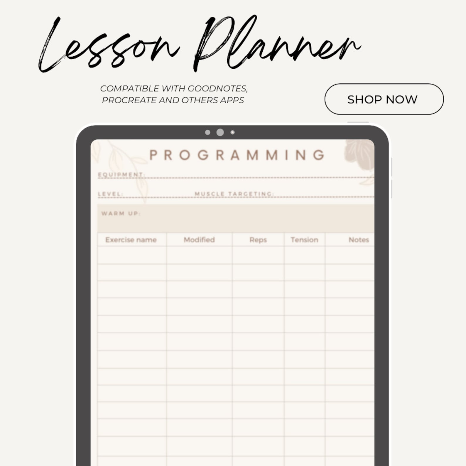 Pilates Class Plan and Client Tracking for Instructors | PLEASE NOTE ...