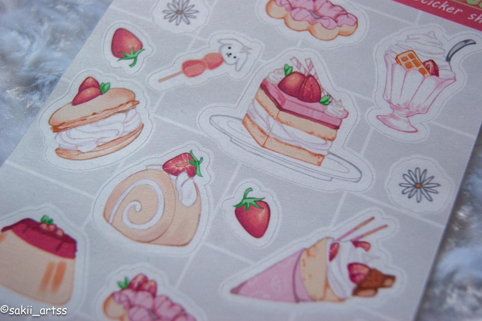 The Strawberry Sweets Sticker Sheet - Etsy