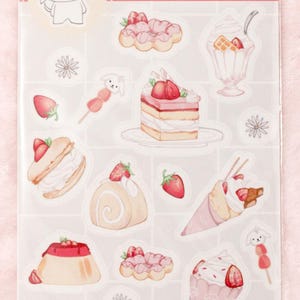 The Strawberry Sweets Sticker Sheet - Etsy