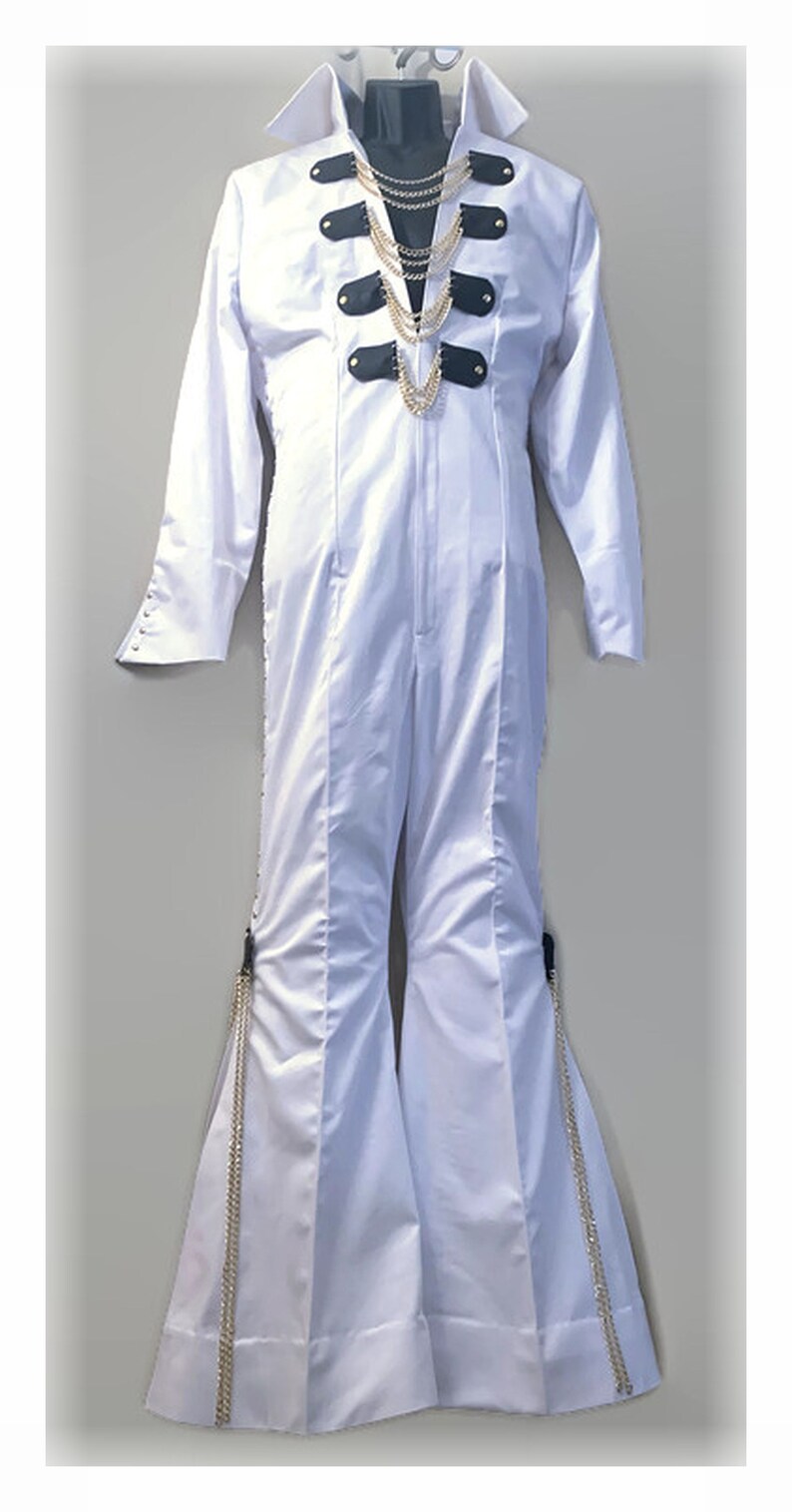 Elvis Chain Jumpsuit Tribute Artist Custom Size Stage Costume With ...