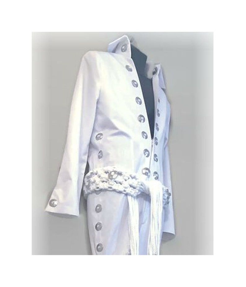 Elvis Concho Suit Jumpsuit Tribute Artist Custom Size Stage Costume With Optional Macrame Belt
