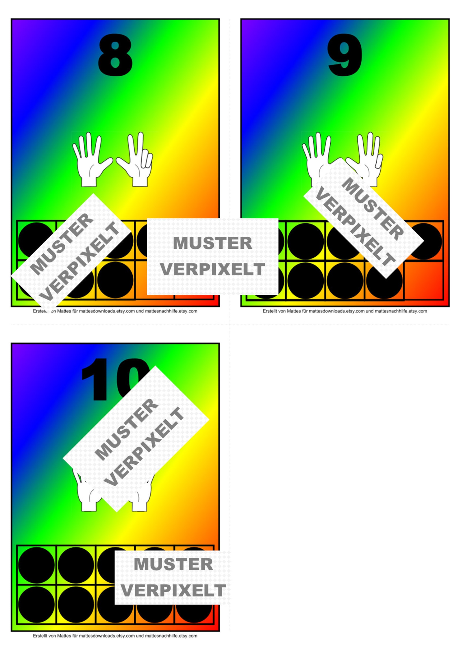Flashcards Numbers 1-20 Tens Twenty Frames Counting Visualizing ...
