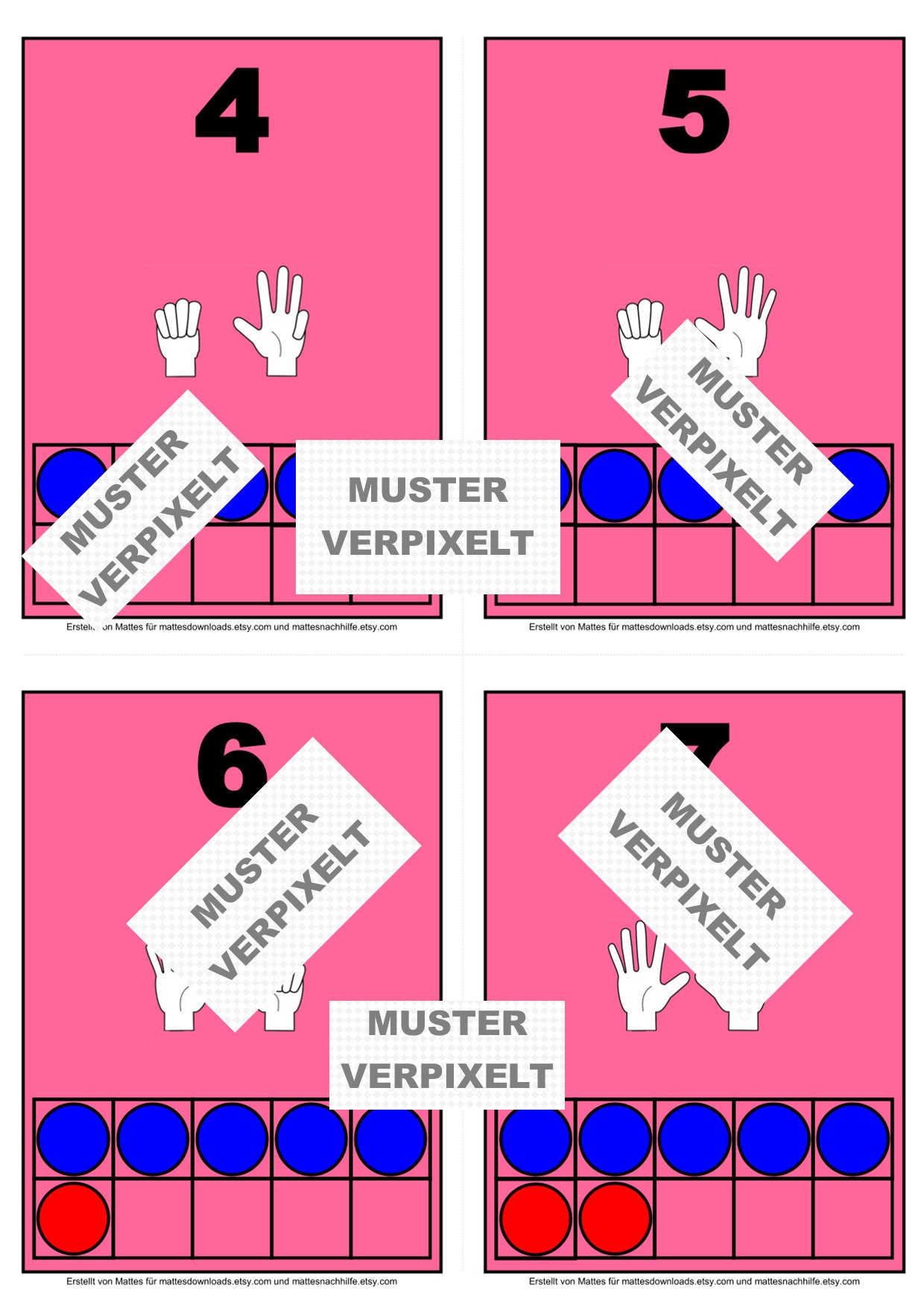 Flashcards Numbers 1-20 Tens Twenty Frames Counting Visualizing ...