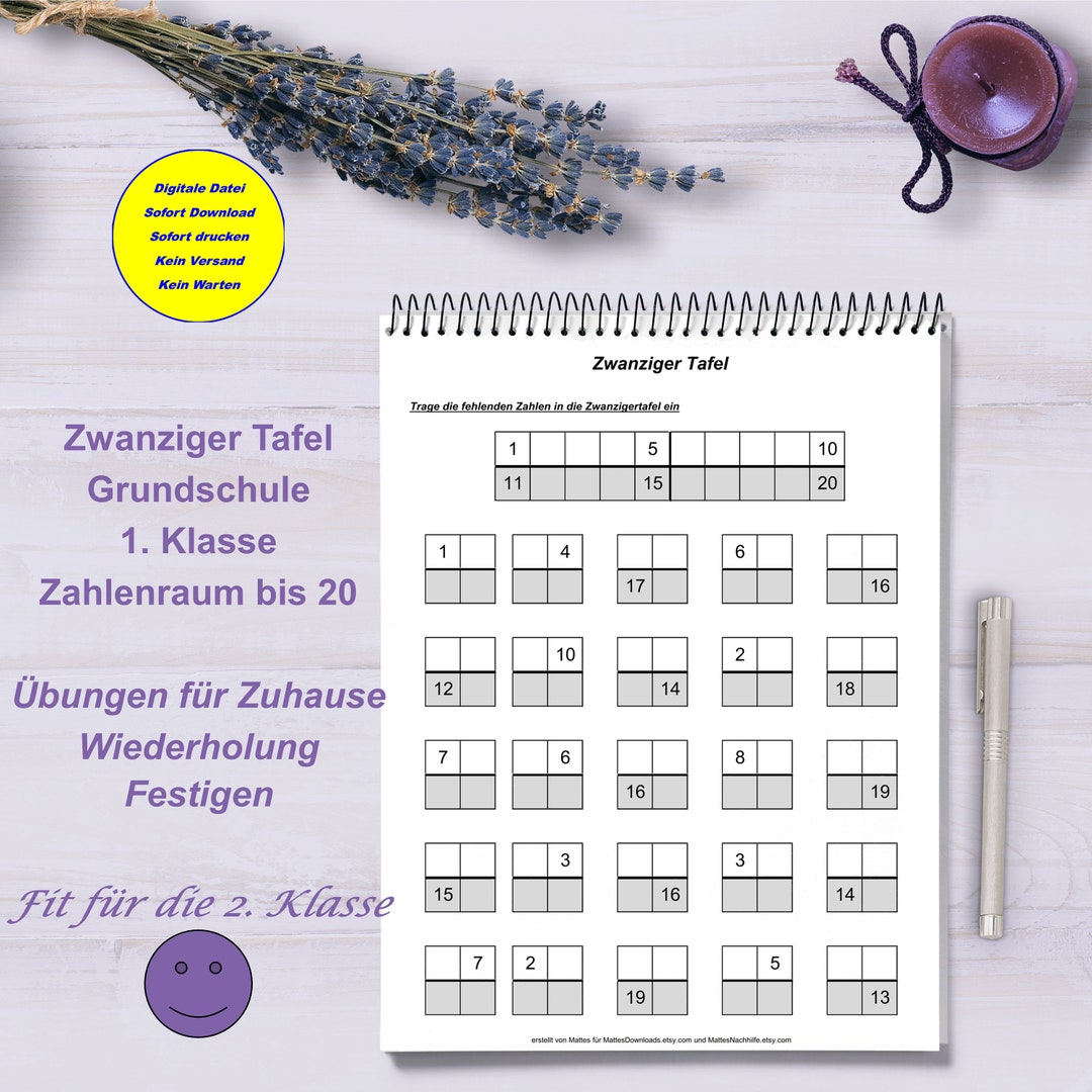 Learning the 20s Table, Number Range up to 20, ZR 20, Learning Numbers ...