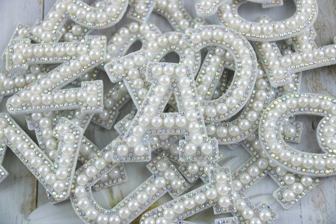 Personalized Laser Pearl Letter Patch, Alphabet Patch, Customized ...