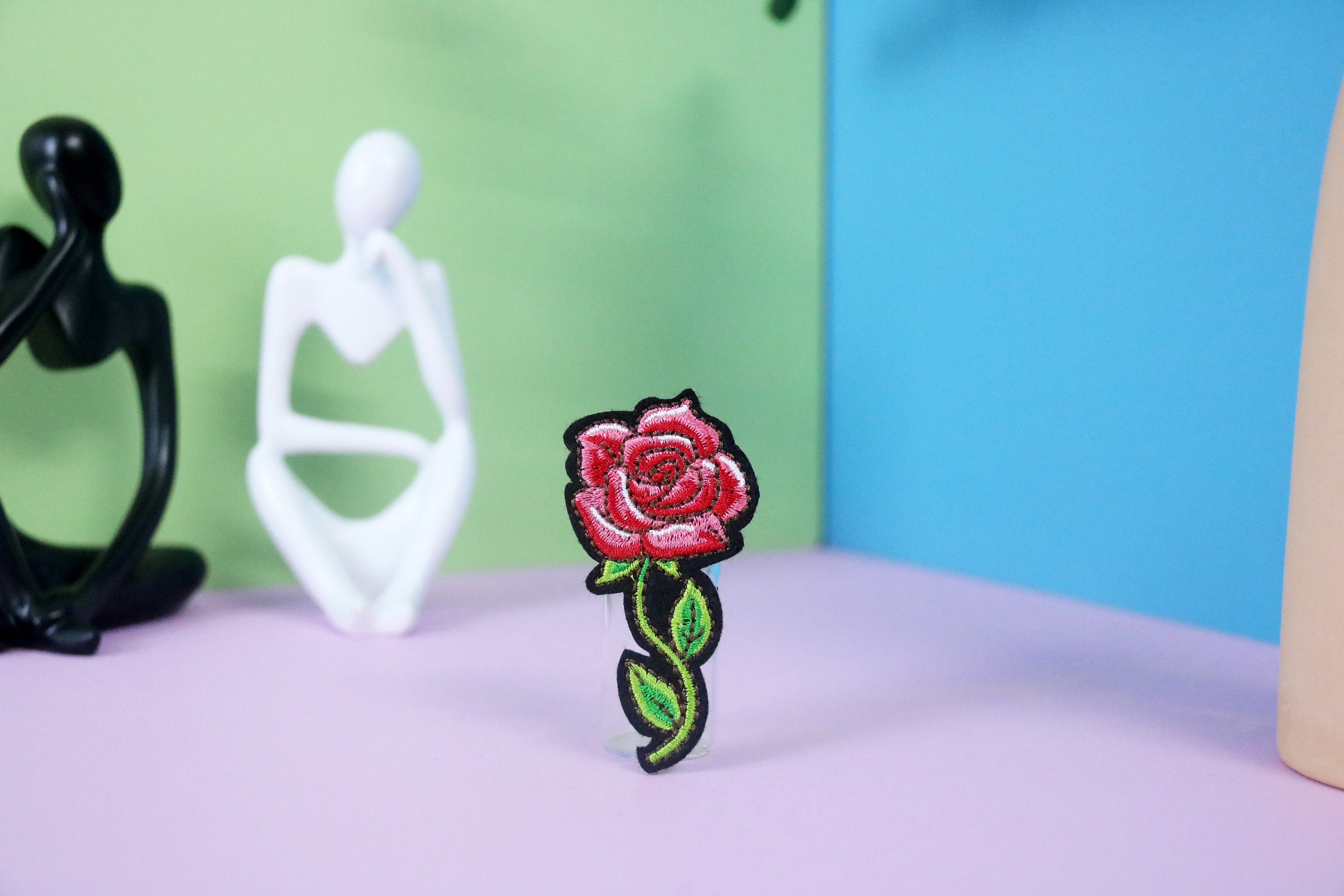 Gorgeous Red Rose Patch, Flower, Iron on Patch, Embroidered Patch ...