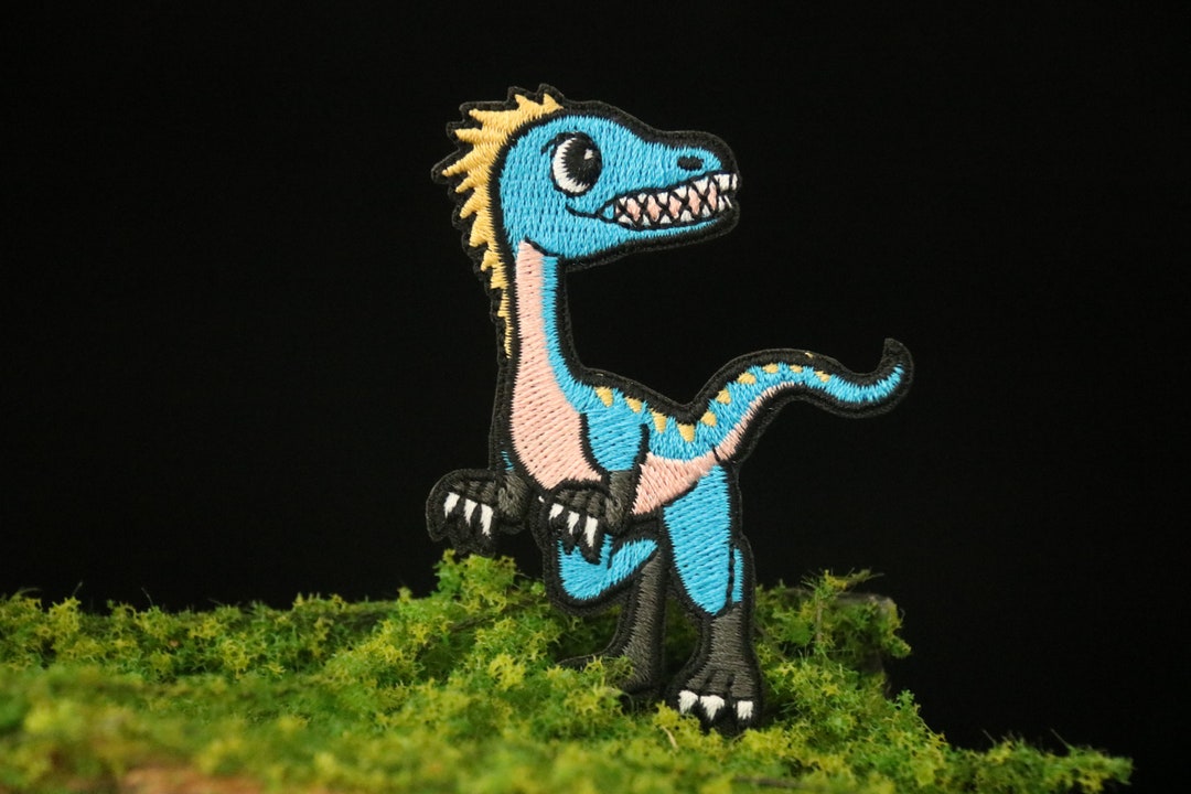 Dinosaur Patch, Raptor Patch, Iron on Patch, Embroidered Patch ...
