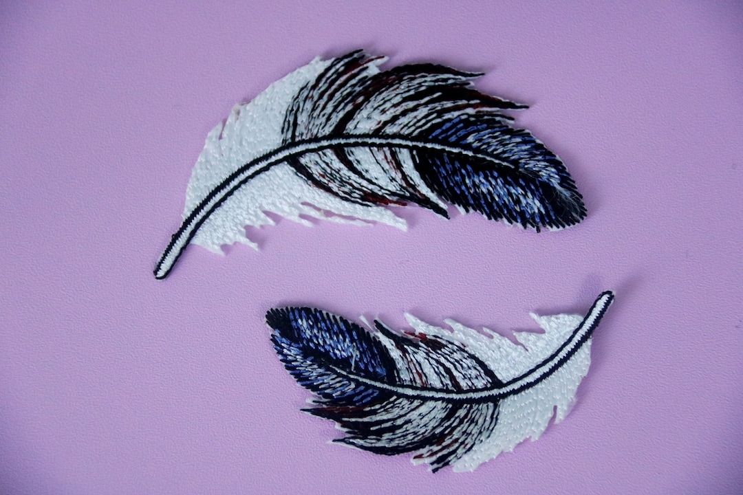 Gorgeous Feather Patch, Bird Patch, Iron on Patch, Embroidered Patch, Applique, Patch for Jacket ...