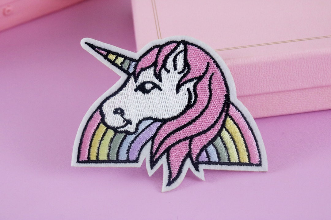 Rainbow Unicorn Patch, Iron on Patch, Embroidered Patch, Applique, Patch for Jacket, Patch for ...