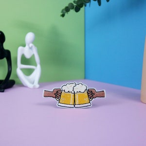 Cheers Patch, Beer Patch, Iron on Patch, Embroidered Patch, Applique ...