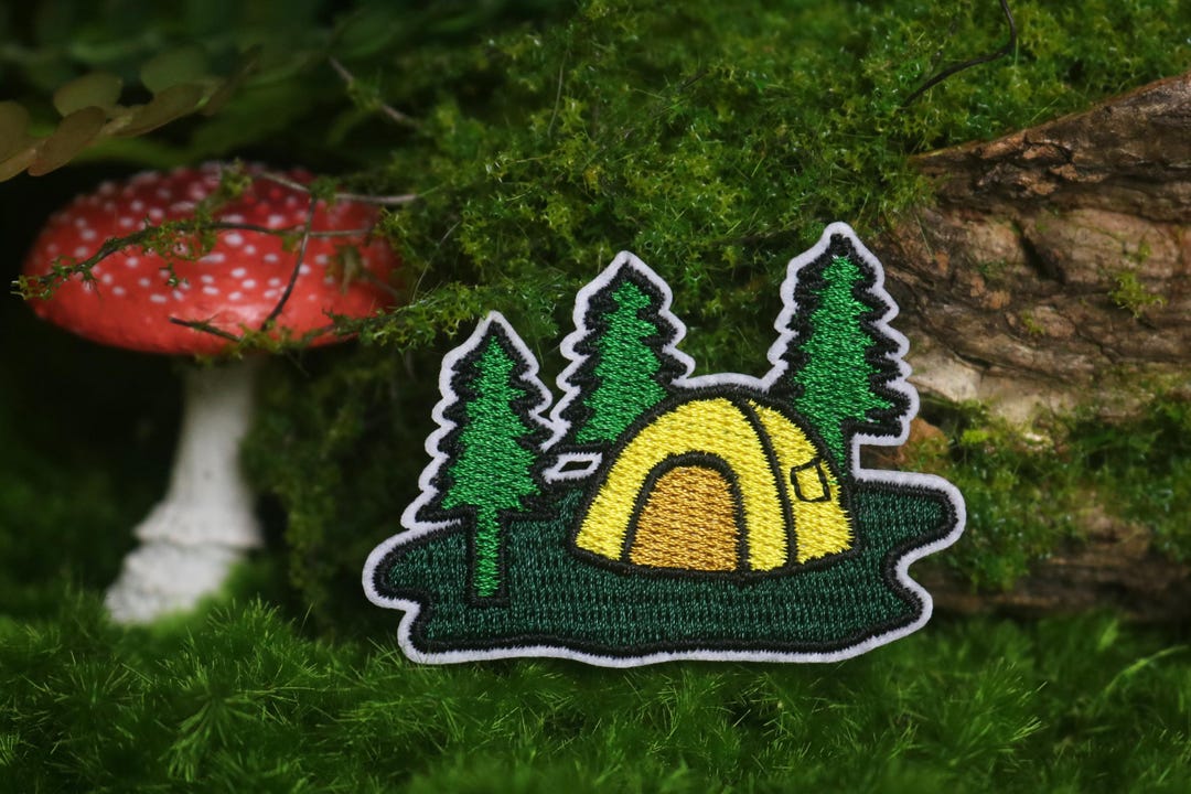 Camping Patch, Stay Wild Patch, Tent Patch, Iron on Patch, Embroidered ...