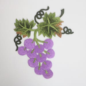 A Bunch of Grapes Patch, Iron on Patch, Embroidered Patch, Applique ...