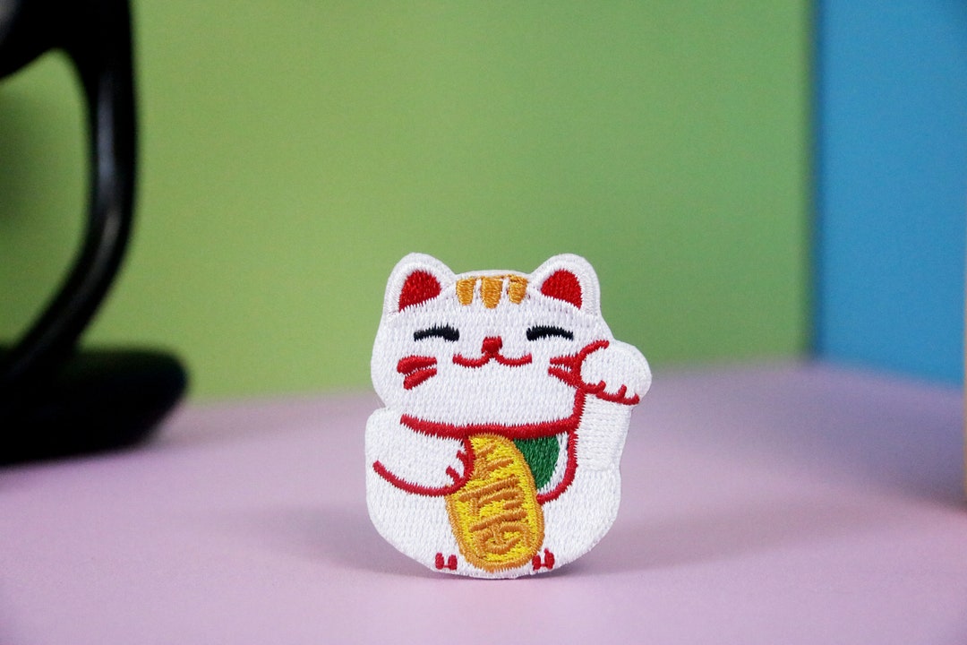 Plutus Cat Patch, Lucky Cat Patch, Iron on Patch, Embroidered Patch ...