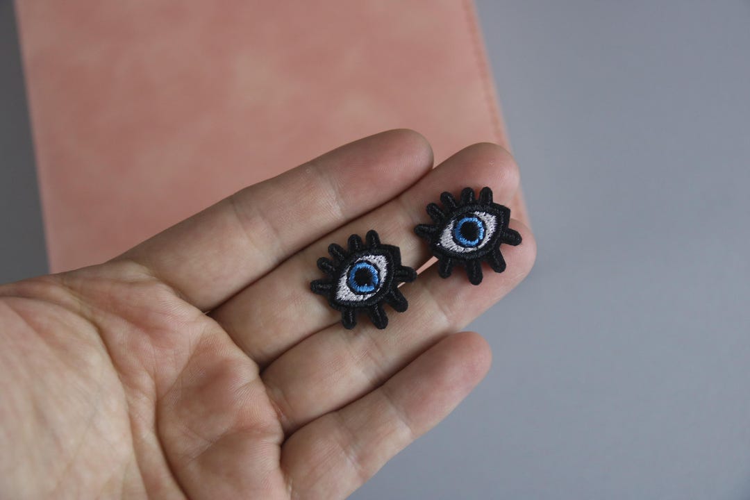 A Pair of Tiny Evil Eyes Patch, Iron on Patch, Embroidered Patch ...