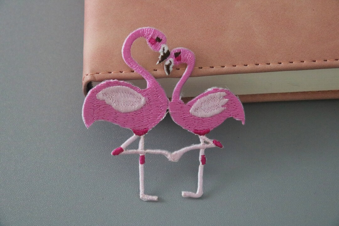 Gorgeous Pink Flamingo Patch, Birds, Iron on Patch, Embroidered Patch ...
