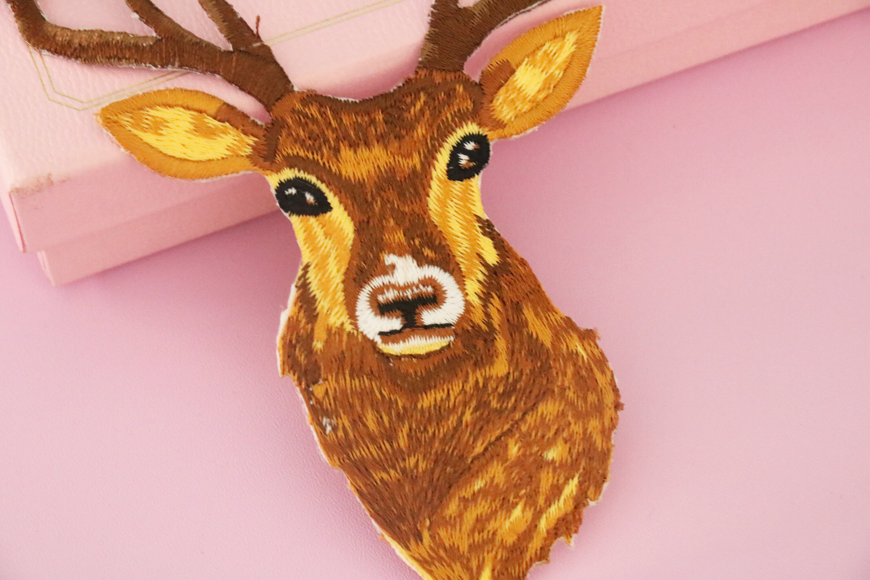 Large Moose Patch, Stag Patch, Deer Patch, Iron on Patch, Embroidered ...