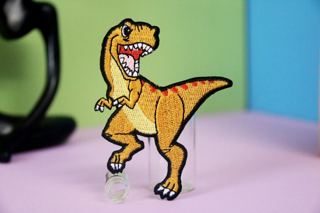 T-rex Patch, Dinosaur Patch, Iron on Patch, Embroidered Patch, Applique, Patch for Jacket, Patch ...