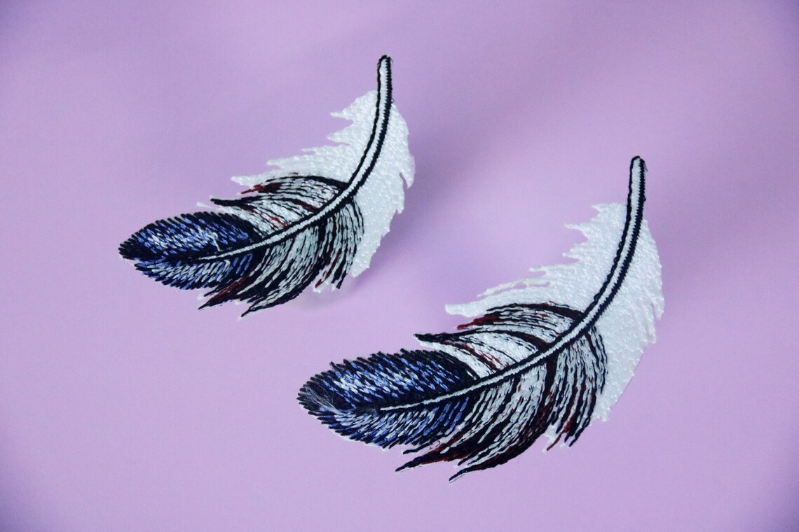 Gorgeous Feather Patch, Bird Patch, Iron on Patch, Embroidered Patch ...