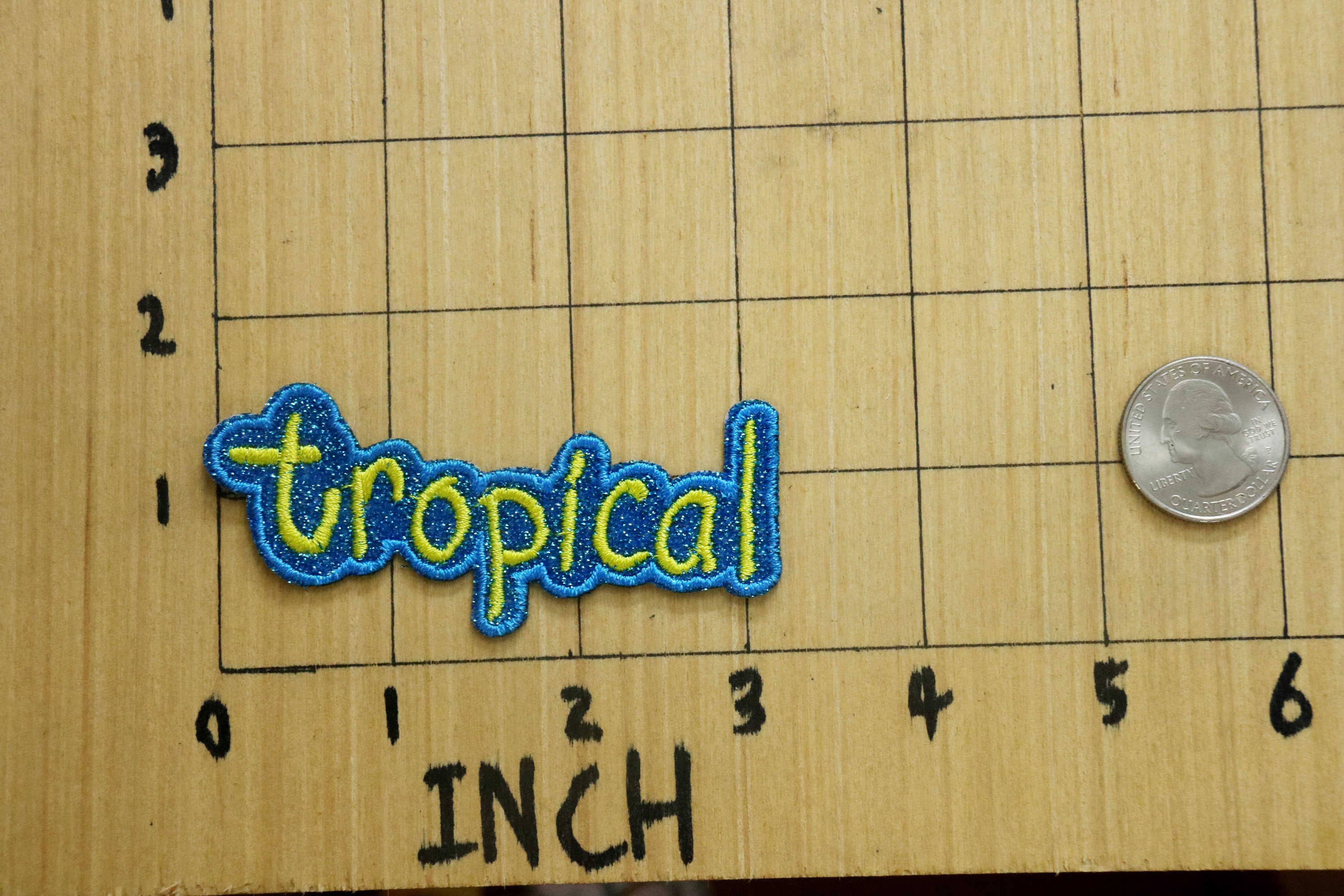 Tropical Patch, Word Patch, Iron on Patch, Embroidered Patch, Applique ...