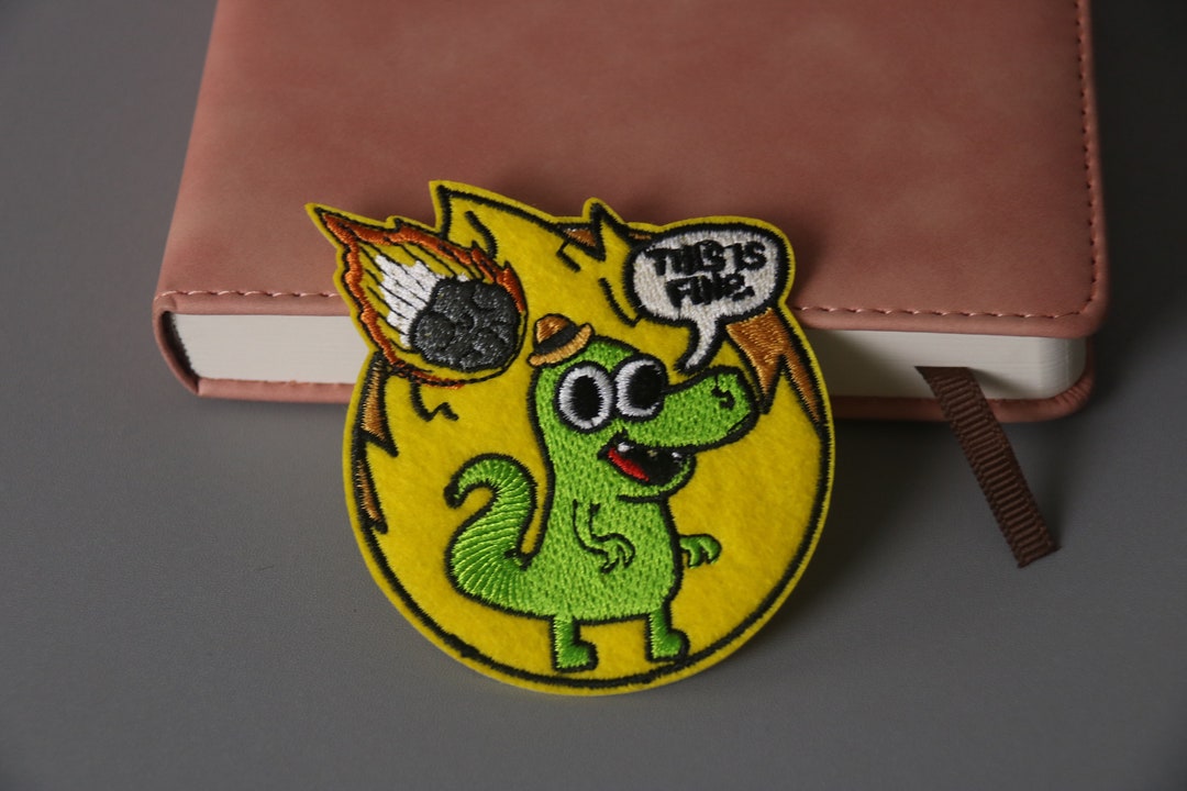 This is Fine Patch, Optimism Patch, Iron on Patch, Embroidered Patch ...