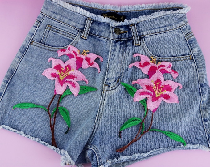 Lily Flower Patch, High End Patch, Iron on Patch, Stick on Patch ...