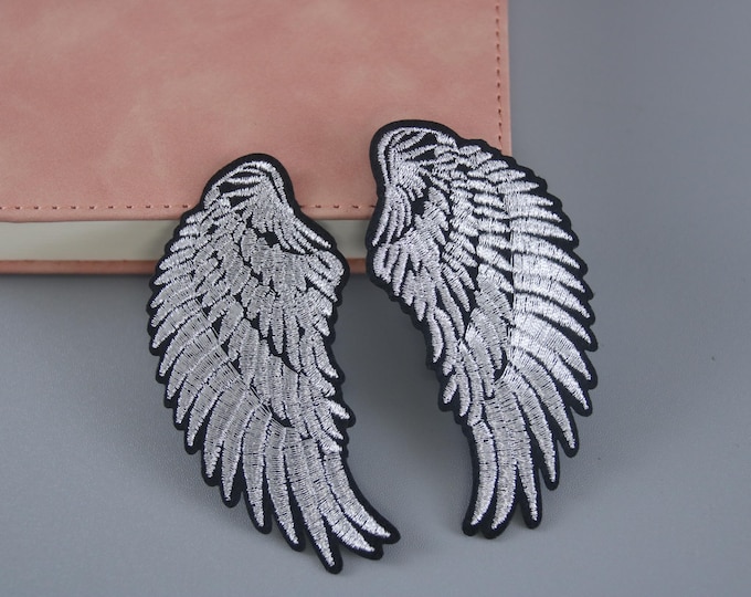 Glitter Angel Wings Iron on Patch | Angel Wing Patch | Wings - Etsy