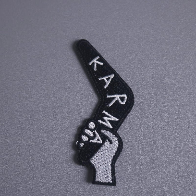 Karma Embroidered Patch - Etsy