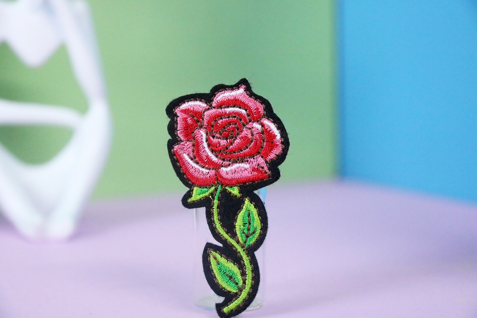 Gorgeous Red Rose Patch, Flower, Iron on Patch, Embroidered Patch ...