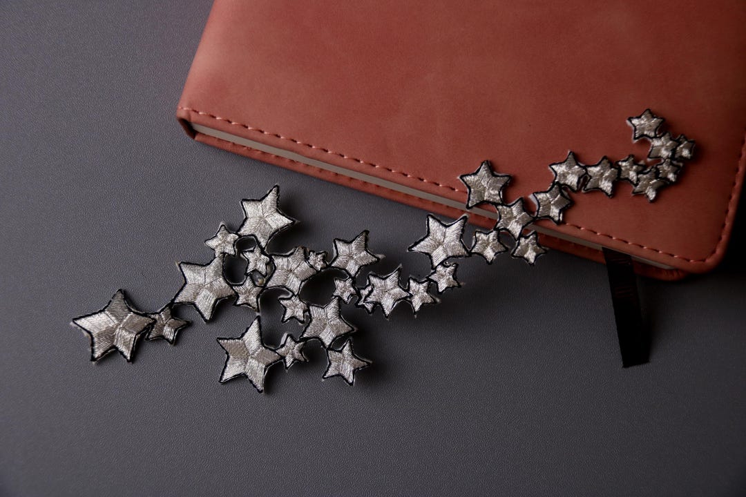 Silver Multiple Stars Patch, High-end Patch, Iron on Patch, Embroidered ...