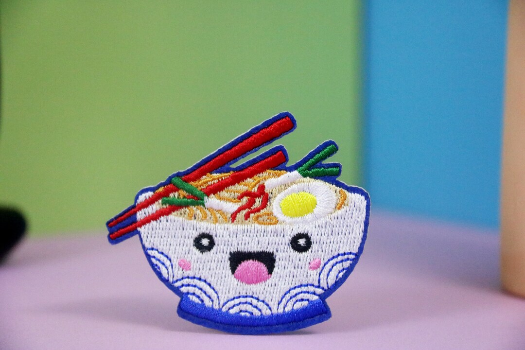 Ramen Patch, Noodles Patch, Iron on Patch, Embroidered Patch, Applique, Patch for Jacket, Patch ...