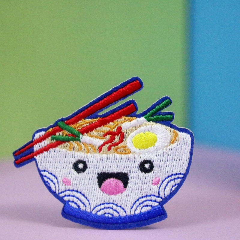 Iron on Noodle Patch - Etsy UK