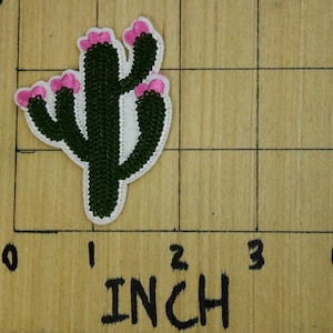 Cactus Flower Patch, Cactus, Iron on Patch, Embroidered Patch, Applique ...