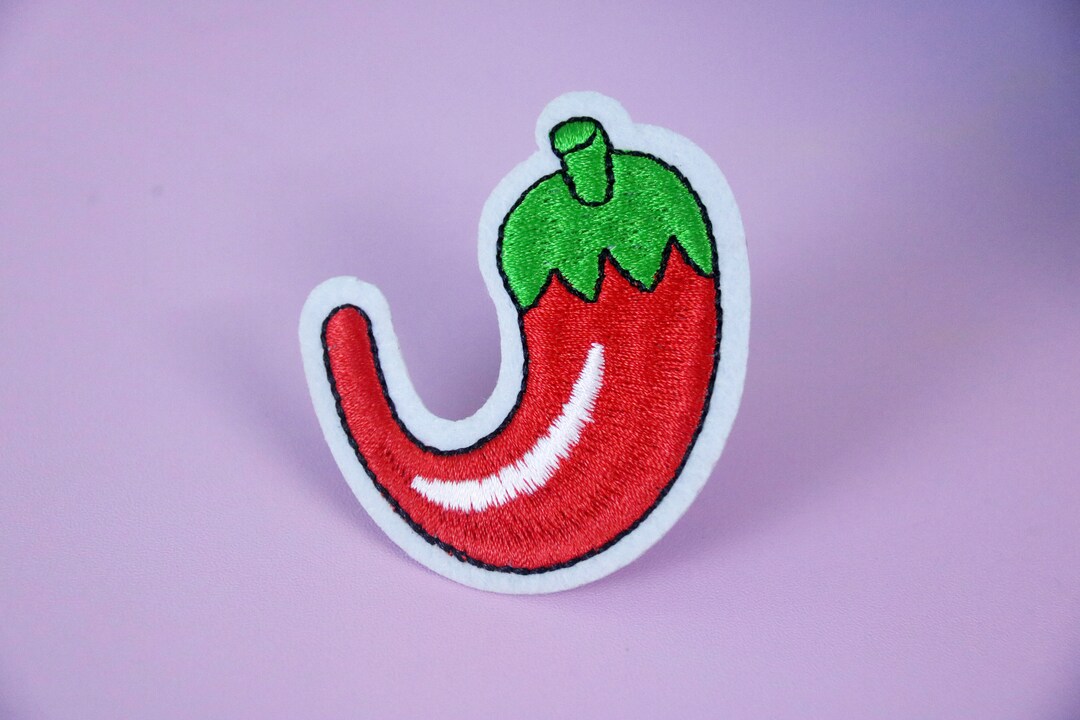 Red Chili Patch, Chili Pepper Patch, Iron on Patch, Embroidered Patch ...