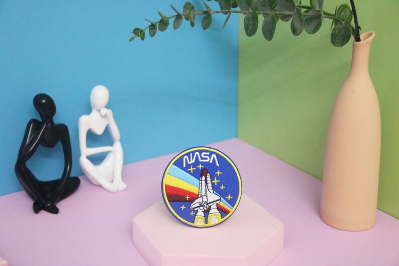 NASA Patch, Spacecraft Patch, Rainbow, Iron on Patch, Embroidered Patch ...